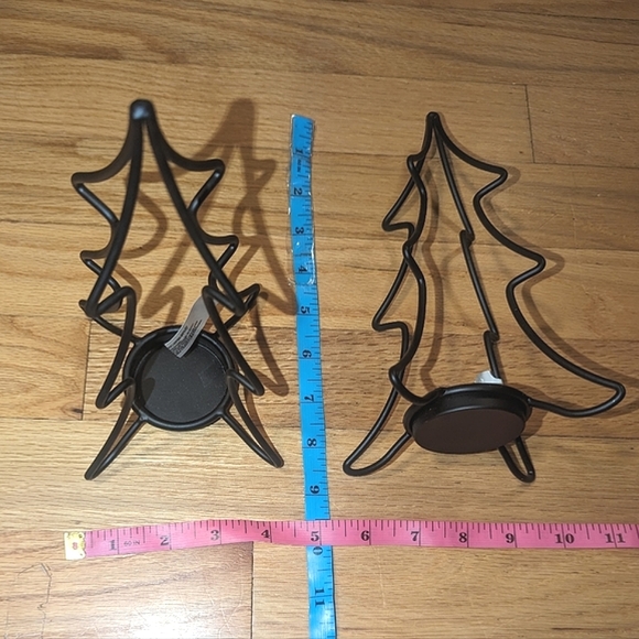 Target | Holiday | Set Of 2 Black Trees Metal Wire Candle Holders Tea ...